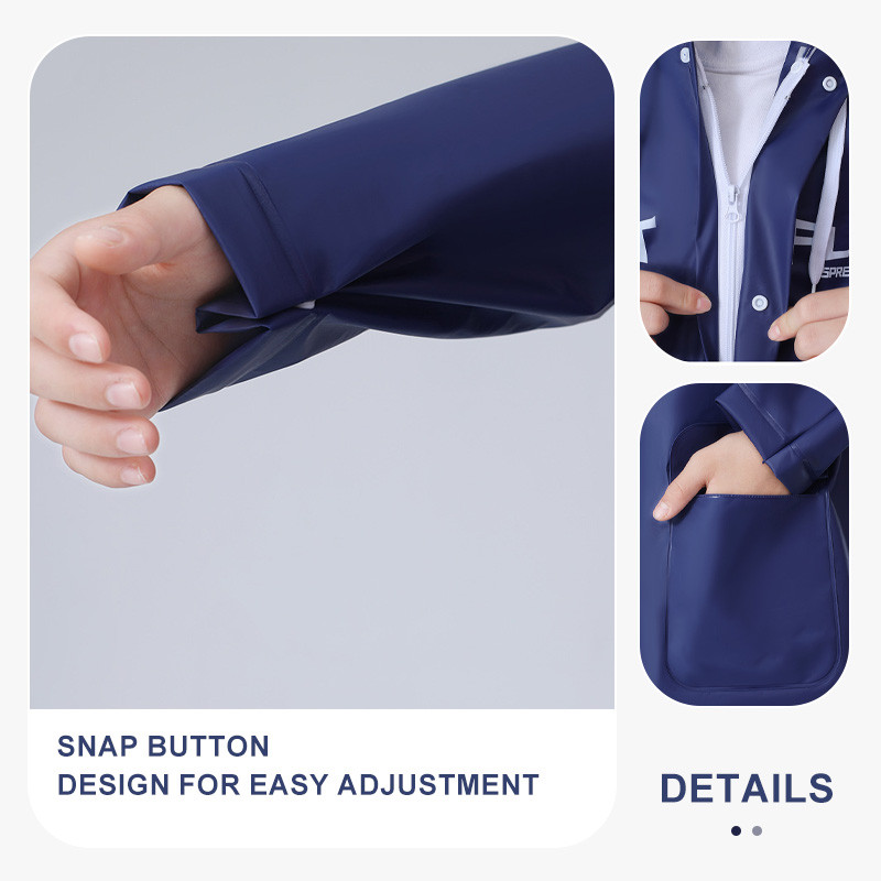 Kids Cartoon Kapote Raincoat with Backpack – EVA Hooded Waterproof Coat ...