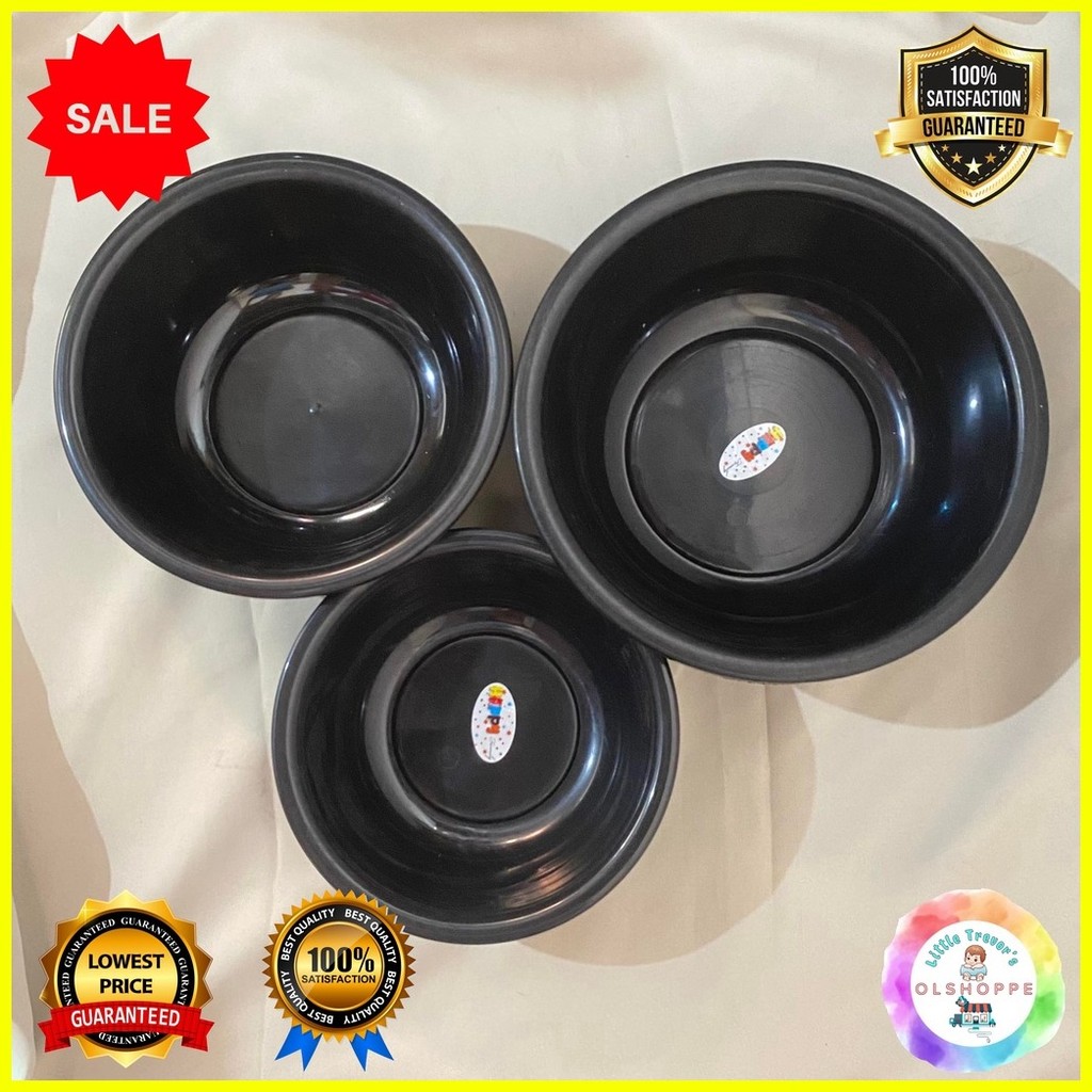 3 Sizes High Quality Plastic 3 in 1 Laundry Utility Black Basin ...