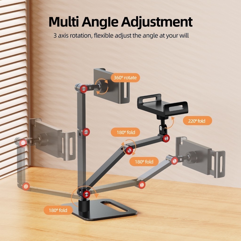 Adjustable 360° Swivel Bracket Portable Monitor Stand Tablet Holder ...