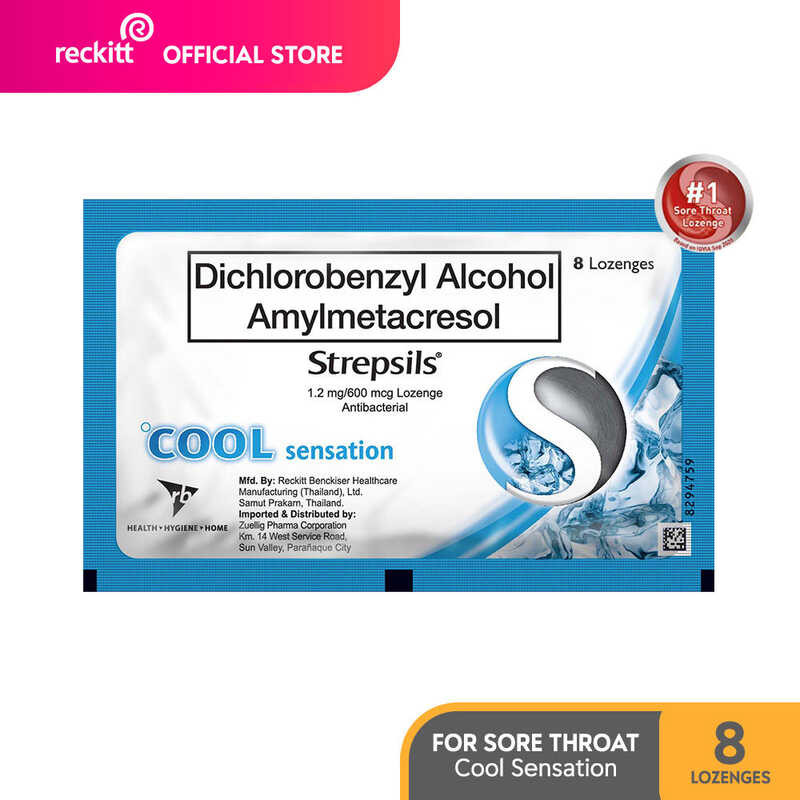 Strepsils Cool Sensation Medicine Lozenges Pack Of 8S For Sore Throat ...