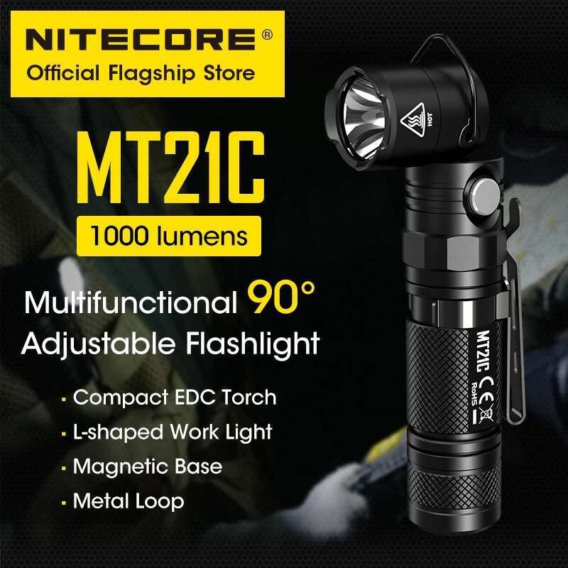 Promotion Nitecore MT21C L-shaped Flashlight 90° Adjustable Work Light ...