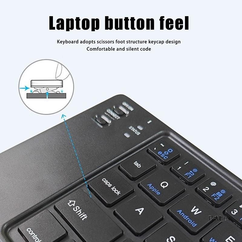 Mini Folding Portable Wireless Bluetooth Keyboard Rechargeable Office ...