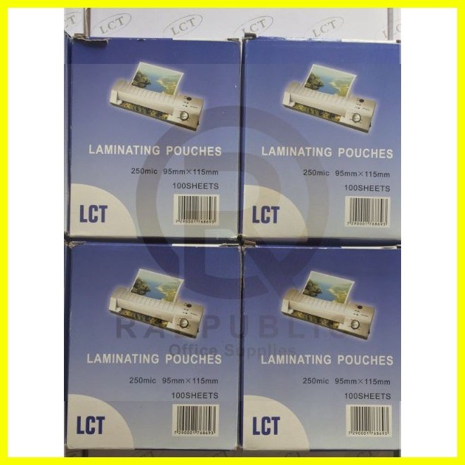 LCT Laminating Film 250 micron / 125 micron 95mm x 115mm (100 sheets ...