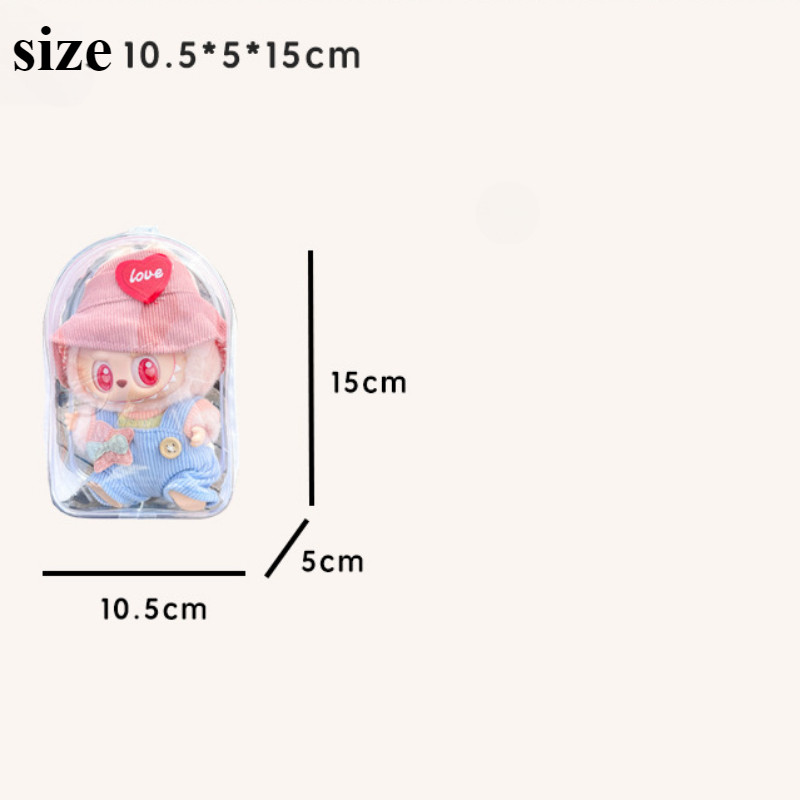 Labubu Protect Case Labubu Sitting Party 15cm Cotton Doll Shoulder Pain ...