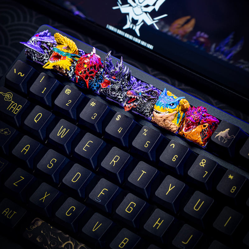 Watts Keys 3A "Monster Hunter" Monster Theme Keycap Mechanical Keyboard ...