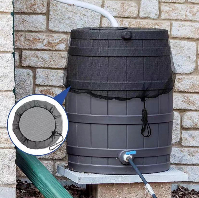 Outdoor Rain Barrel Insect Cover | Mesh Net with Secure Drawstring ...