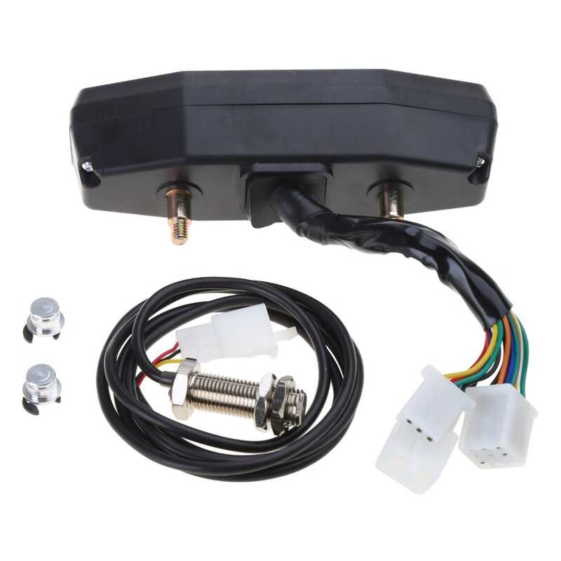 Universal Mini LCD Digital Motorcycle Meter Speedometer Digital Odo ...