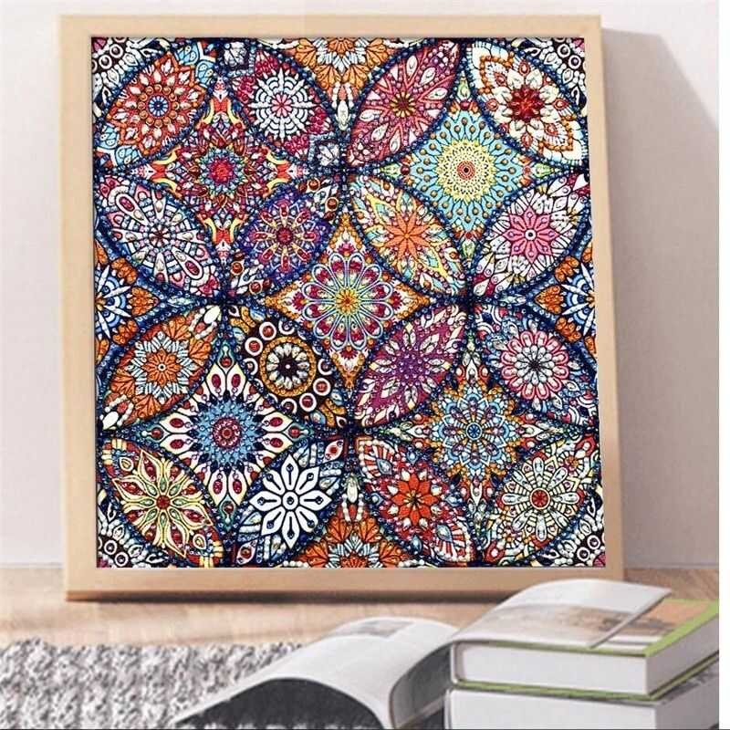 5D Diy Dia Painting Crystal Drill Mosaic Picture Mandala Rhinestones ...