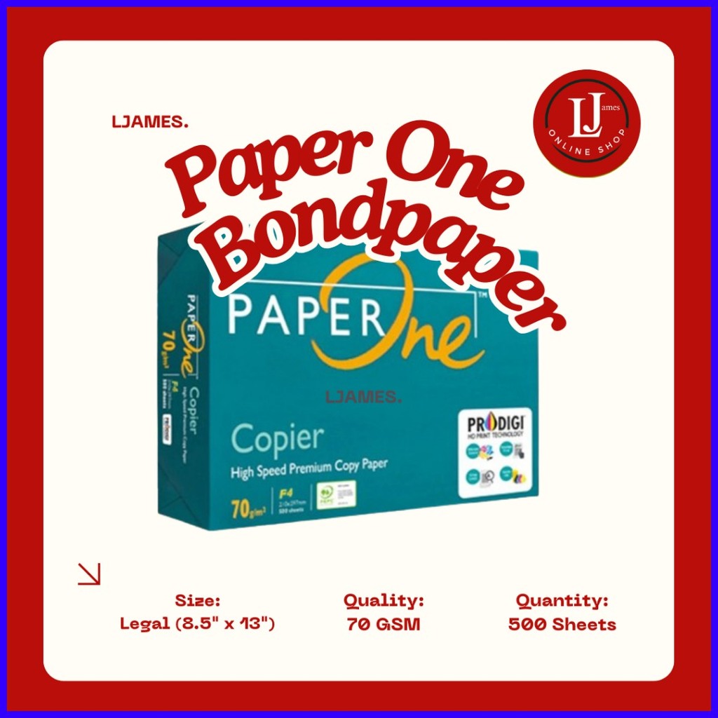 Paper One Copier Bond Paper Letter, Legal And A4 Size | Shopee Philippines