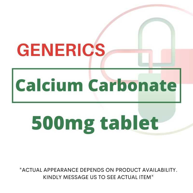Calcium Carbonate 500Mg Tablet By 10Pcs (Generics) | Shopee Philippines