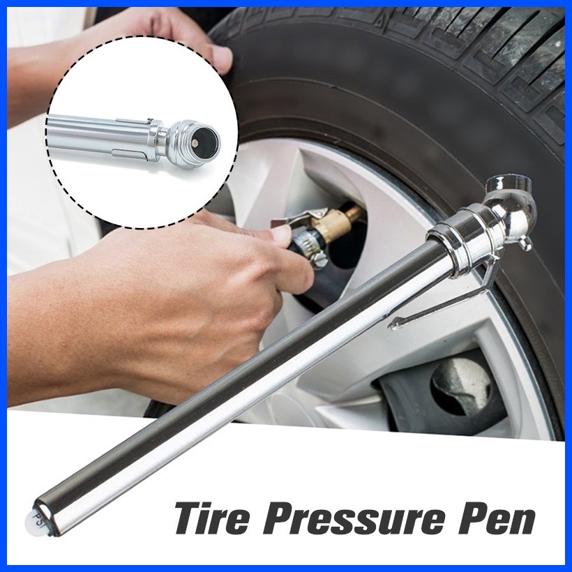 Car Tyre Pressure Gauge Pen Mini Tire Pressure Tester Meter Stainless ...