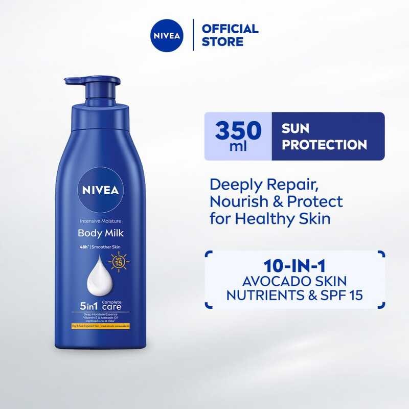 NIVEA Intensive Moisture Milk Spf15 350Ml Twin Pack Sunscreen Body ...