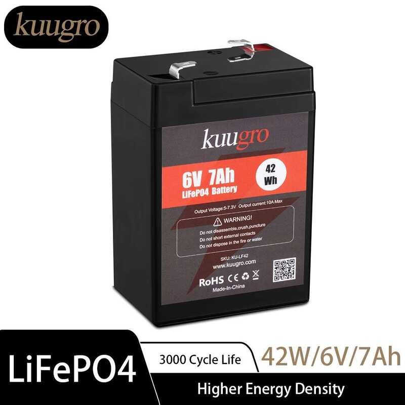 8F Kuugro 1 6V 7Ah Lifepo4 Rechargeable Battery With BMS Replace Lead ...