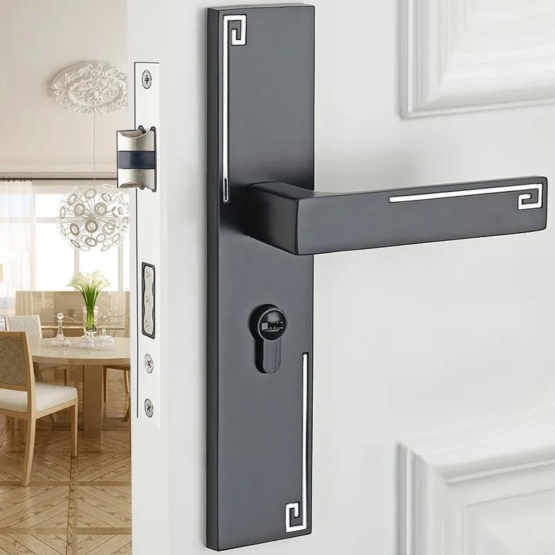 Aluminum alloy door lock mute door knob door lock set European style ...