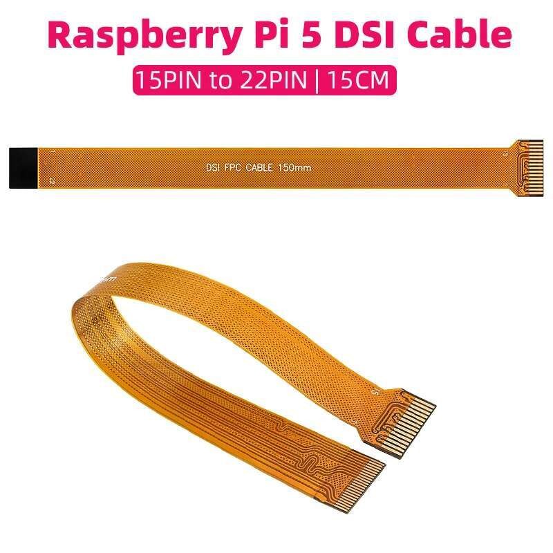 VN Raspberry Pi 5 DSI Cable 22Pin to 15Pin Flexible Flat Cable ...
