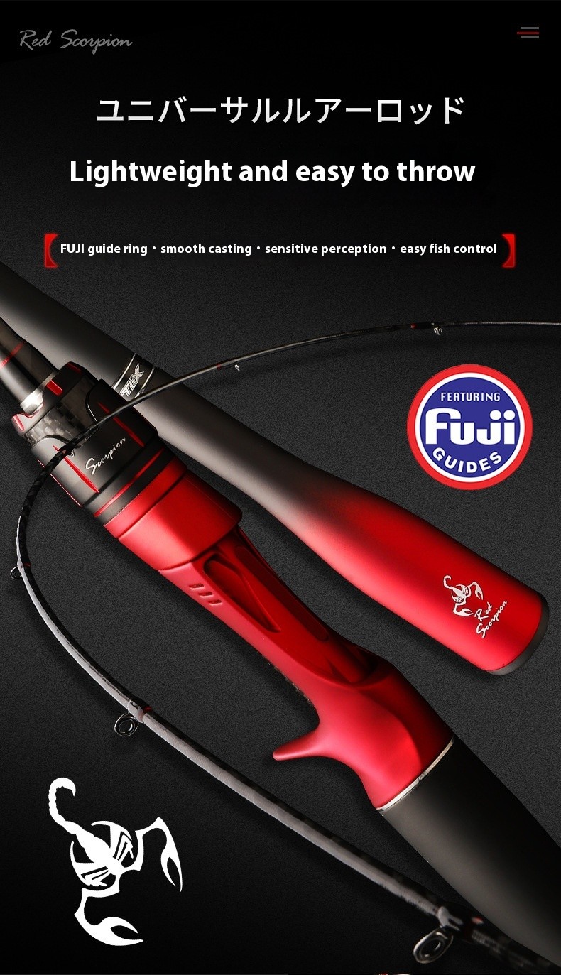 Scorpion Carbon Lure Fishing Rod – M Power Casting/Spinning Rod | Long ...