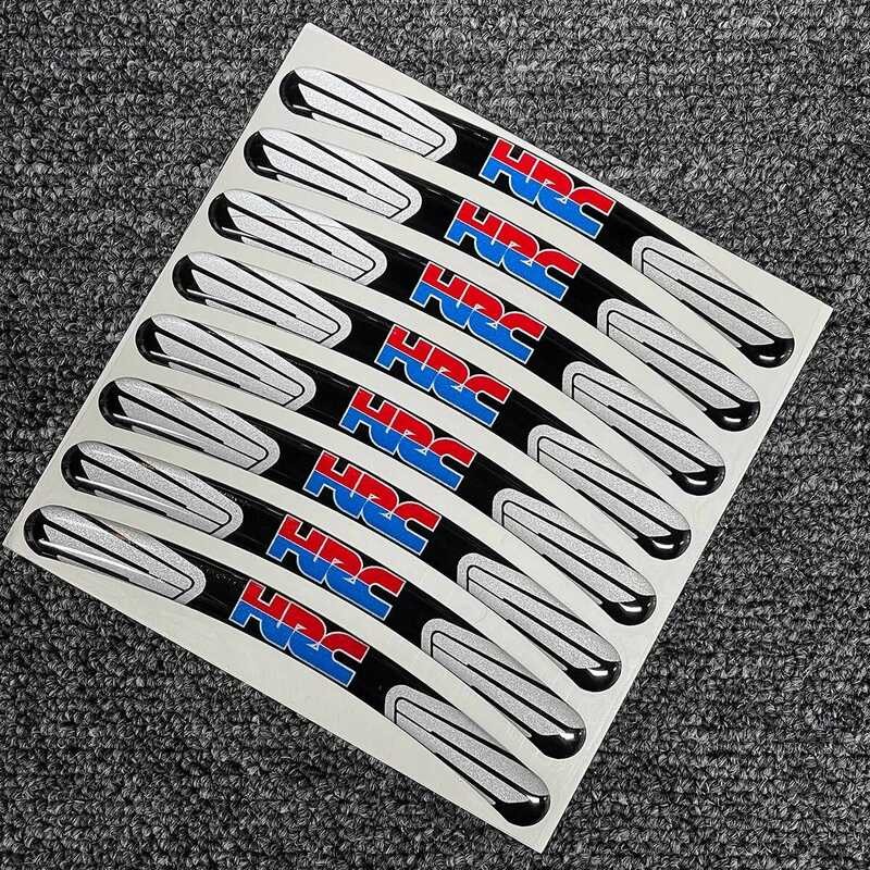 3D Gel 8PCS/Lot Motorcycle Wheel Sticker Hub Rim Strip Decal Car ...
