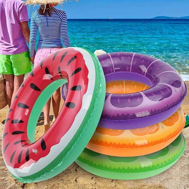 Ring Swimming Pcs Set Iatable Swim Rings Watermelon Orange Grape Lemon ...