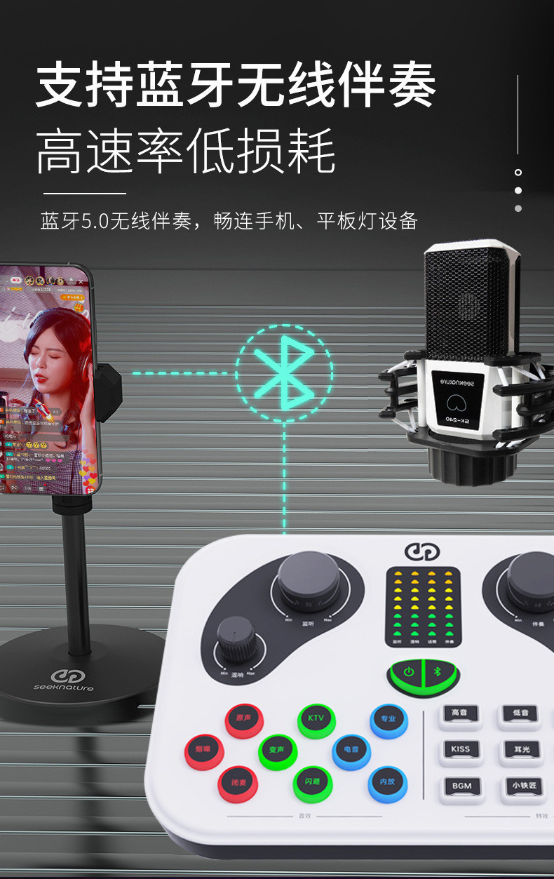 Senran Panda Set Sound Card Microphone Singing Live Recording Set ...
