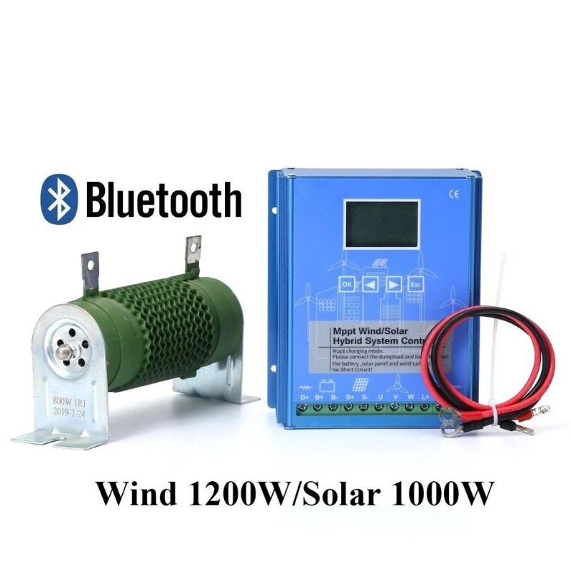 MPPT Charge Wind 1200W & Solar 1000W 12/24V/48V Automatic Hybrid ...