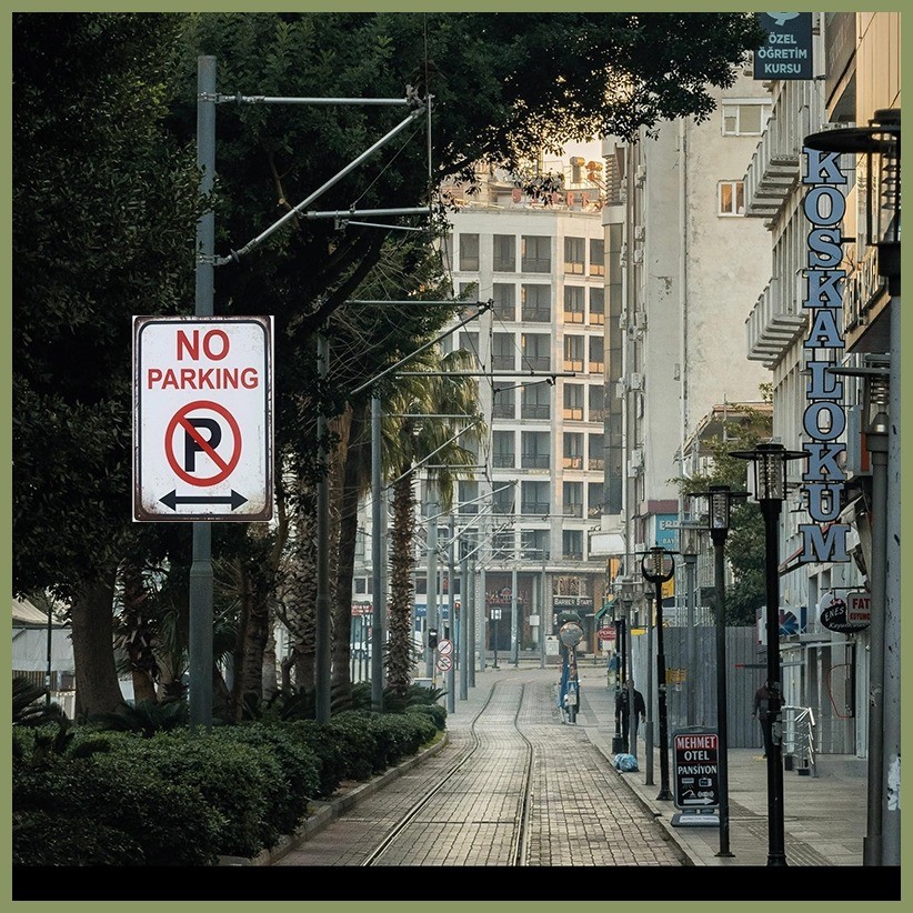 ☮ Metal No Parking Sign with Arrows Sign Weather Resistant, Waterproof ...