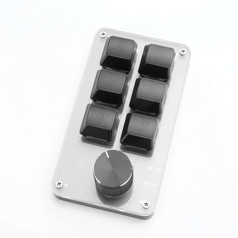 Key 6 1 Knob Photoshop Keypad Hotswap RGB Mini BT Keyboard Red Switches ...