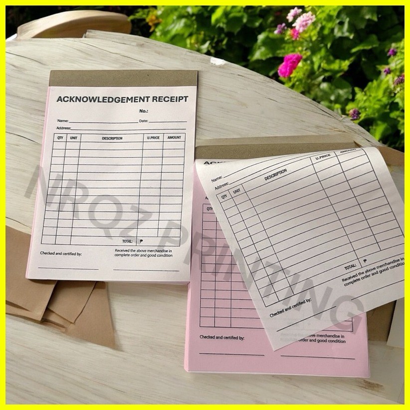 GENERIC SMALL ACKNOWLEDGMENT RECEIPT CARBONIZED (duplicate) | Shopee ...