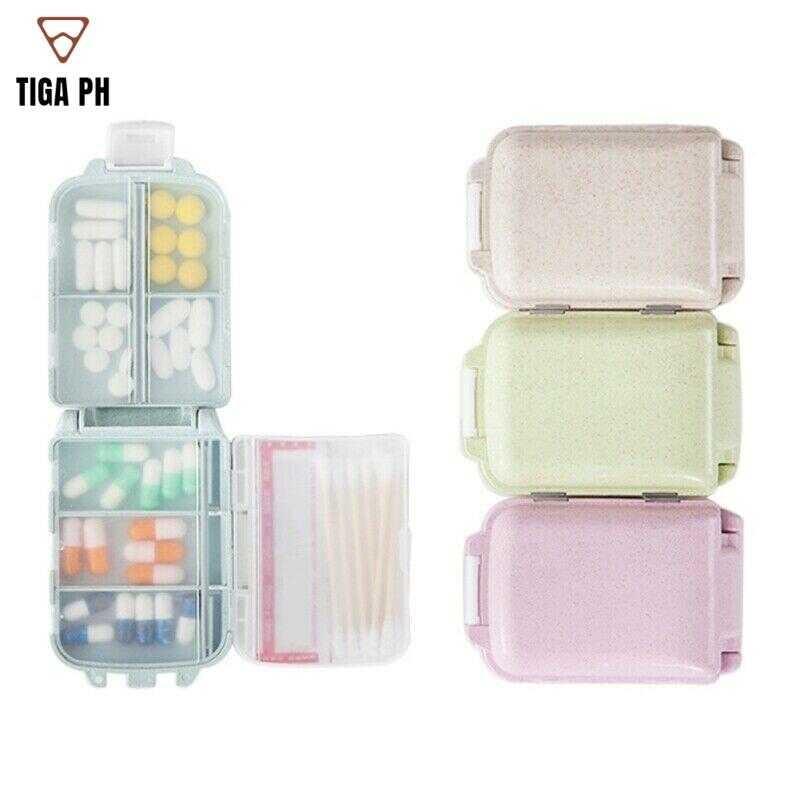 8 Divider Clamshell Design Medicine Tablet Pill Storage Organizer Heavy ...