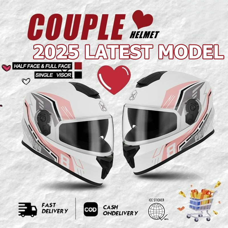 PlasLiving Motorcycle Helmet Couple Helmet full face helmet men and ...