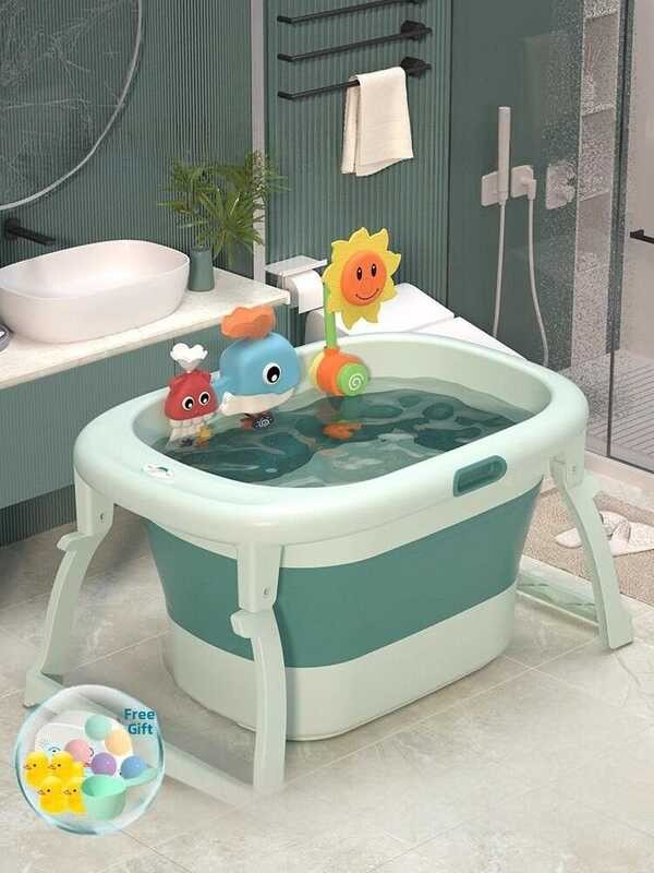 Thickened Large Size Foldable Baby Children Bucket Sit Down Bath Tub ...