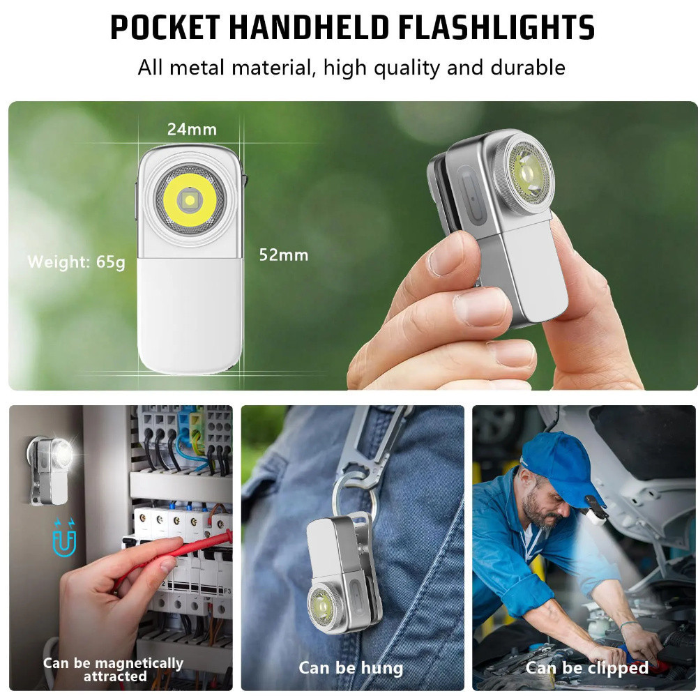 INOVAGEN Magnetic EDC Flashlight,Mini Flash Light for Outdoor,Working ...