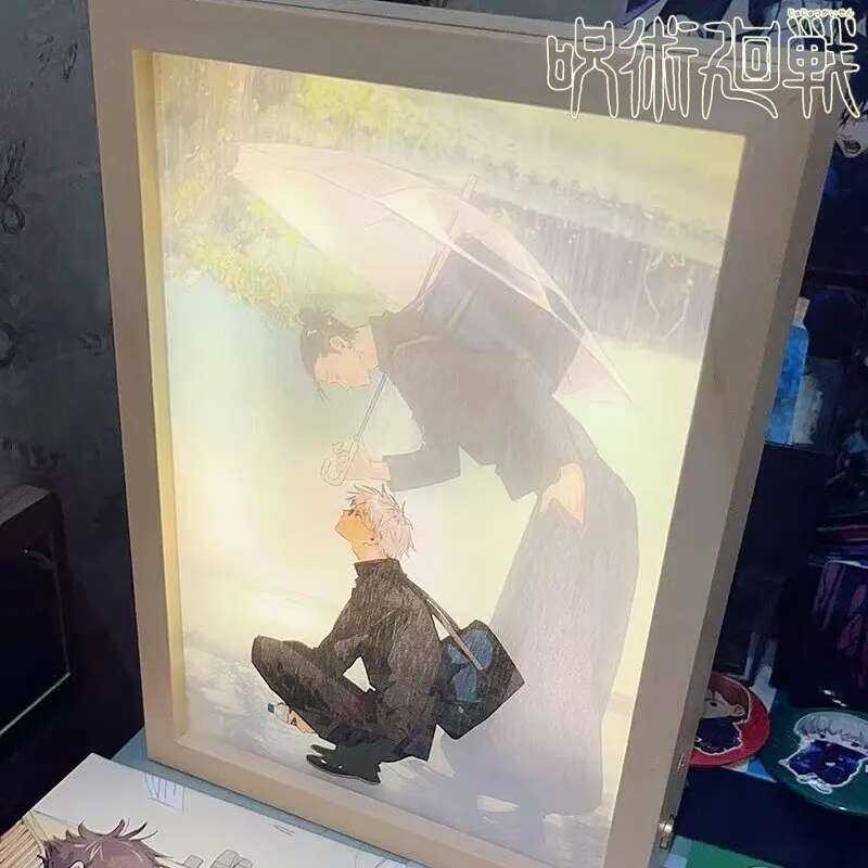 Kaisen Jujutsu Anime Figure Led Gojo Night Light Painting Decor Photo ...