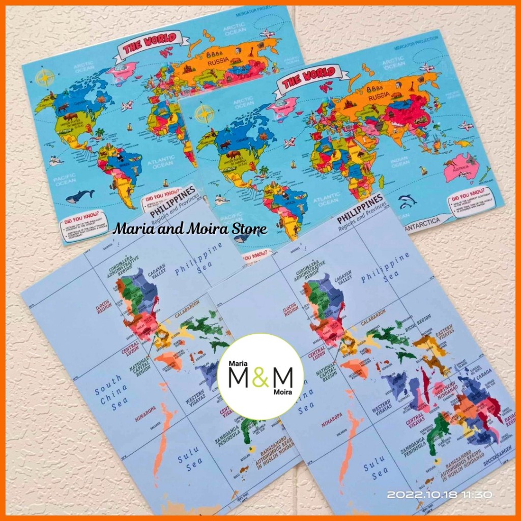 LAMINATED PHILIPPINE MAP CHARTS | A4 SIZE | EDUCATIONAL CHARTS | MAPA ...