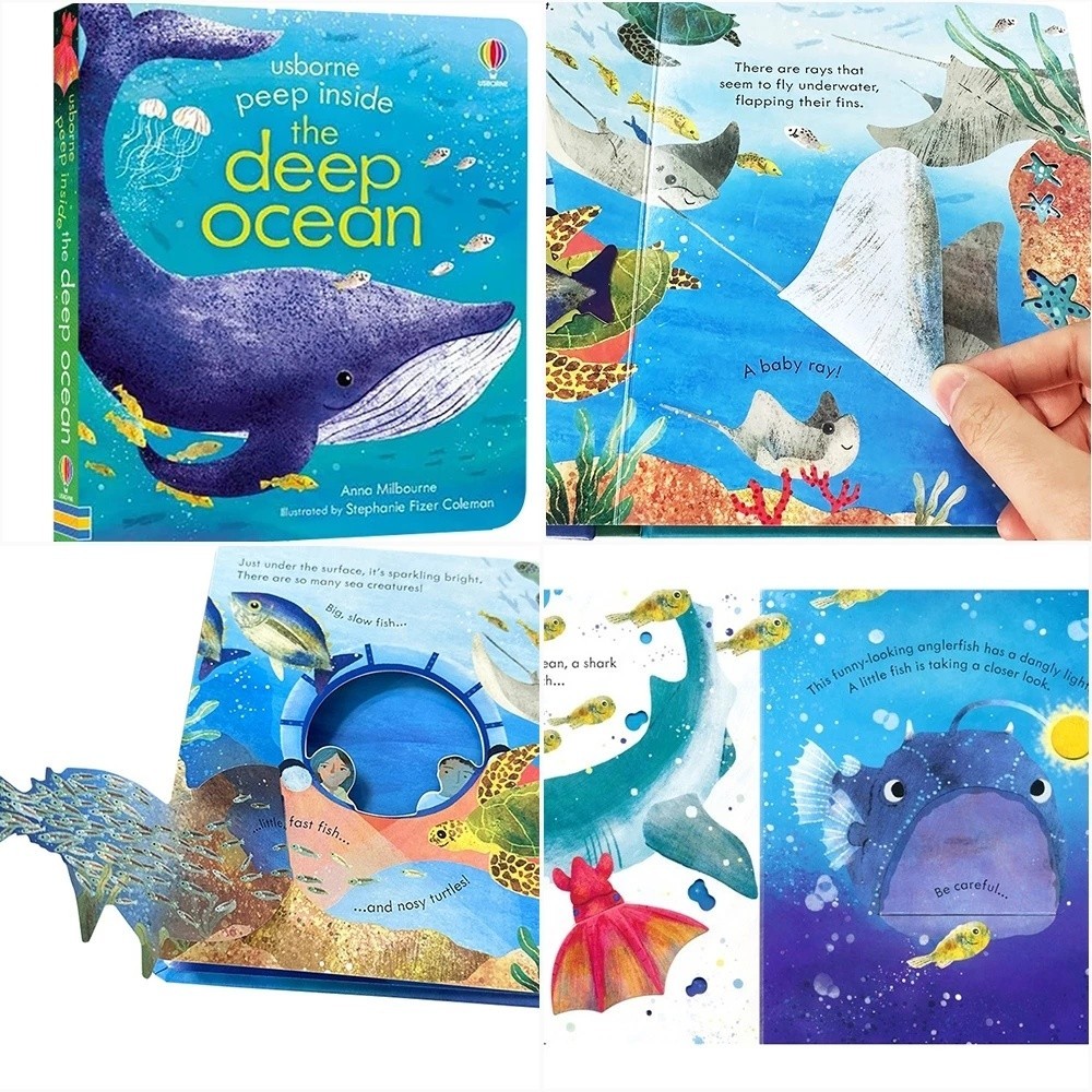 Children Reading Book Usborne Peep Inside English Educational Book 3D ...