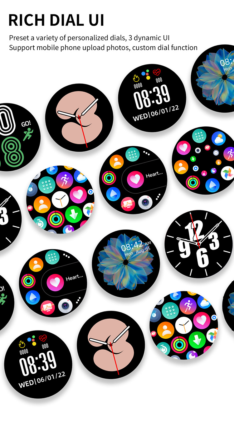 Original Round Smart Watch T2 Pro Full Touch Screen Smart Watch ...