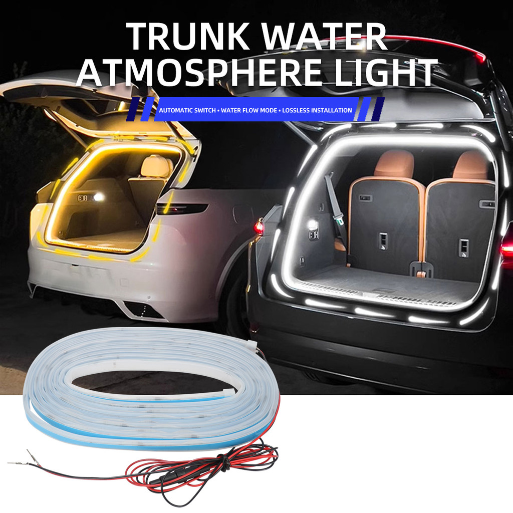 4m Flexible LED Light Strip for Car Trunk Silicone Light Water Scanning ...