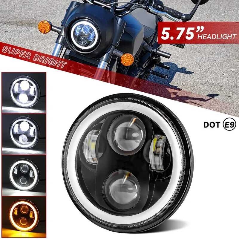 7 5.75" Inch Led Motorcycle Headlight Projector Lens Faro Moto For Led ...