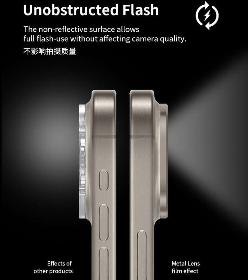 Metal Camera Protector Compatible for iPhone 16 Pro Max 15 ProMax ...