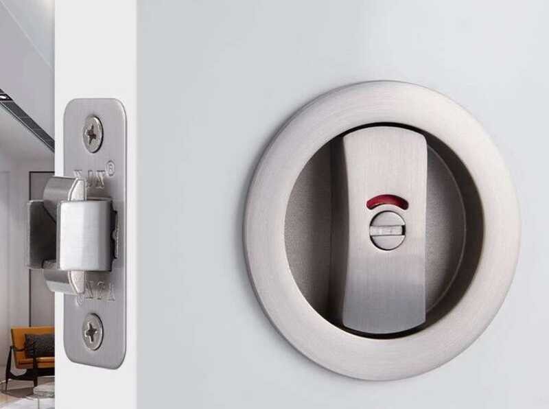 Door Pocket Lock With Indicator Light, Sier Privacy Square Pocket Latch ...