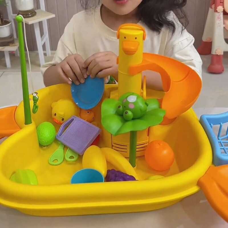 Children's Dishwasher with Water Cycle, Baby Water Play Pool, Electric ...