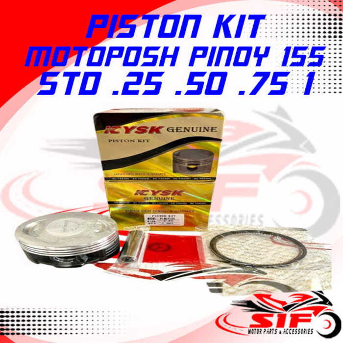 SIF PISTON KIT MOTOPOSH PINOY 155 0.50 (Ysk Brand) | Shopee Philippines