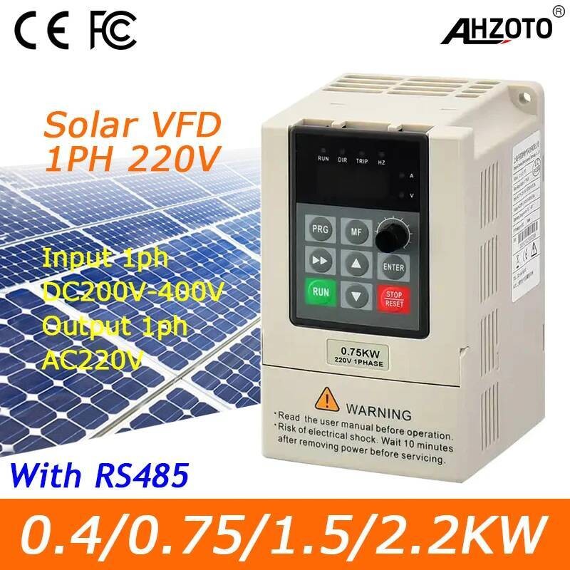 Solar VFD Inverter input 200V-400VDC output 220V Single-phase ...