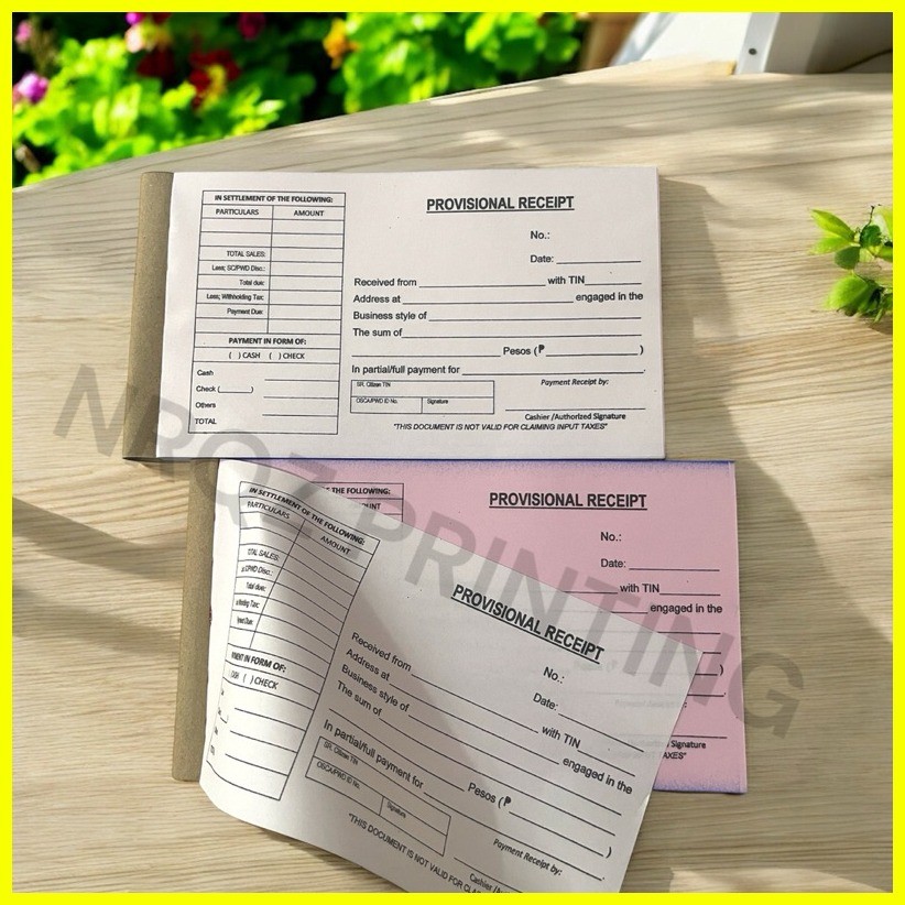 GENERIC PROVISIONAL RECEIPT CARBONIZED (duplicate) | Shopee Philippines
