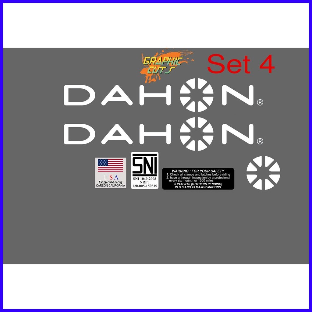 Dahon decals 1 set sticker | Shopee Philippines