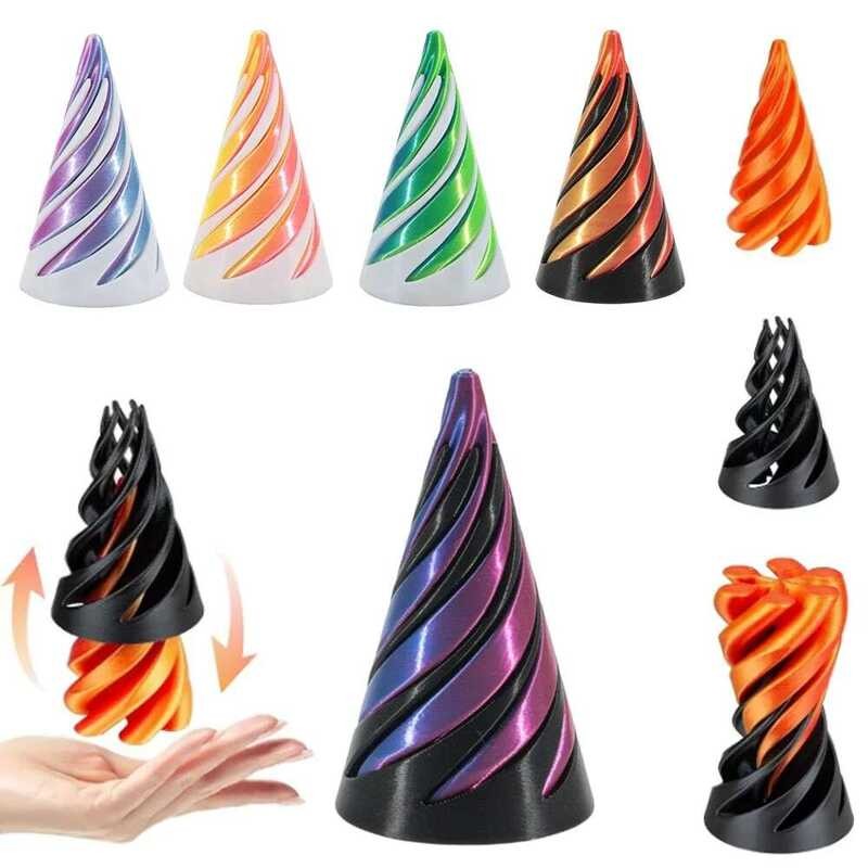 3D Printed Spiral Cone Impossible Passthrough Sculpture Pass Through ...