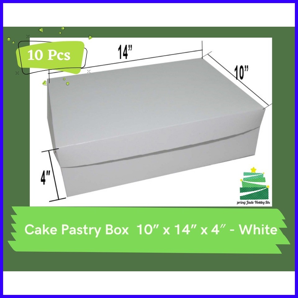 Spring Jade-Cake Box 10 x 14 x 4 (10 pcs) | Shopee Philippines
