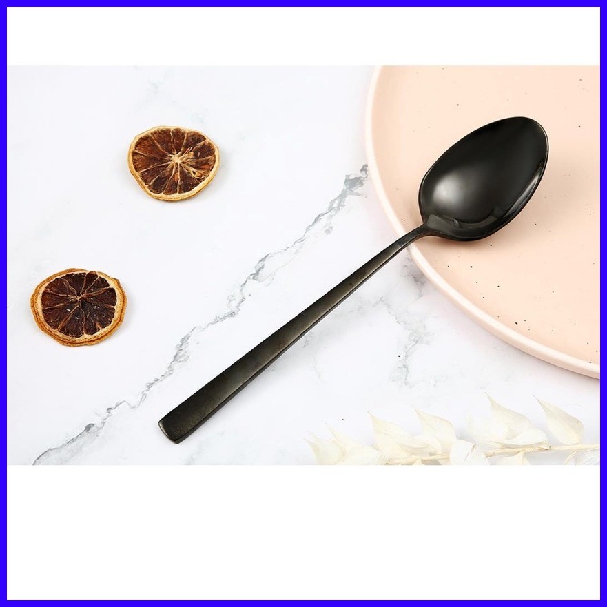 Miniso Stainless Steel Spoon and Fork (Black) | Shopee Philippines