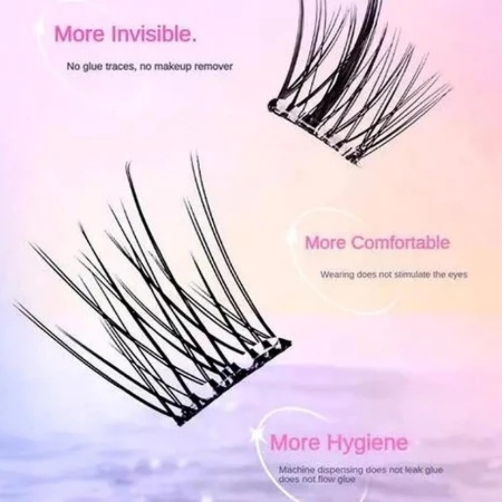 【No Need Glue】 BQI 100-120 Cluster Self-Adhesive Lashes 10-12mm Lashes ...