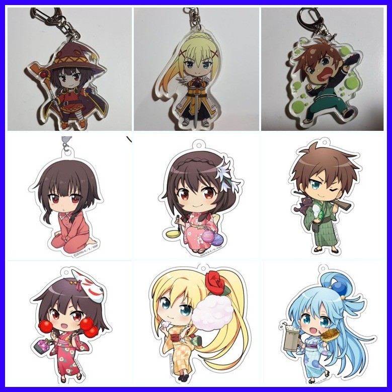 Konosuba Anime Premium Acrylic Keychain ( Megumin , Aqua , Darkness ...