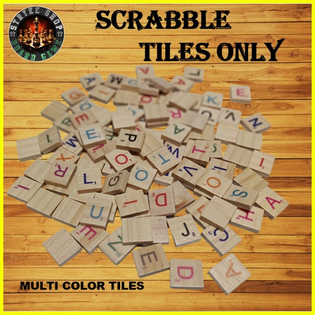 Scrabble wooden Quality Tiles Size Available Six Different Colors ...